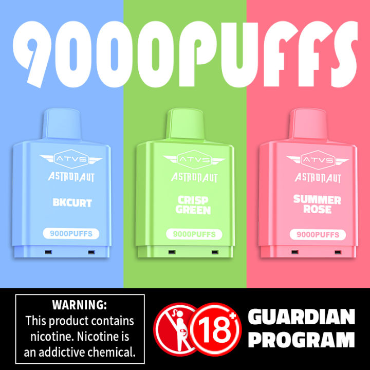 Disposable Device Pods Vape Mods ATVS 9000 9K Puffs 3% NIC Type-C Legit ...
