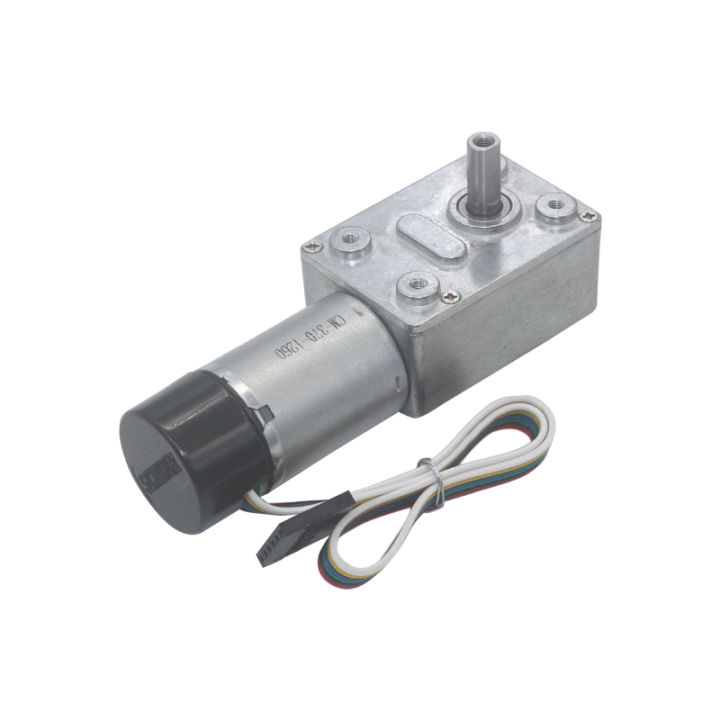 JGY-370 Turbo-Worm Deceleration Motor Encoder Speed Measuring Motor 12V High Torque Low Speed ...