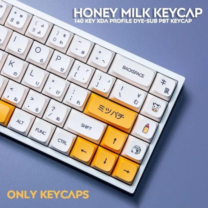 PBT Mechanical Keycap Switches Japanese XDA Profile Bee Matcha Gateron ...
