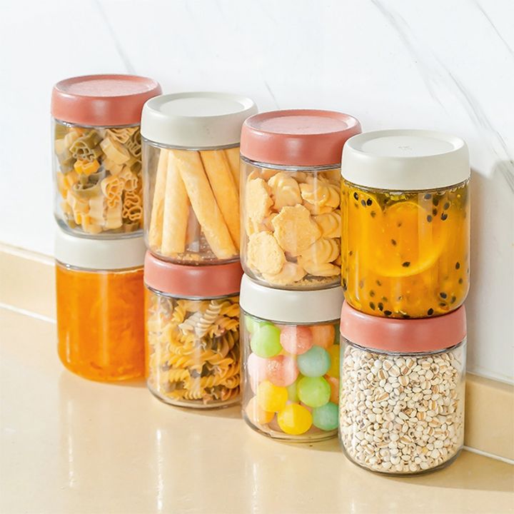 500ml Glass Mason Jars for Overnight Oats Snack Bottles Biscuit Storage ...