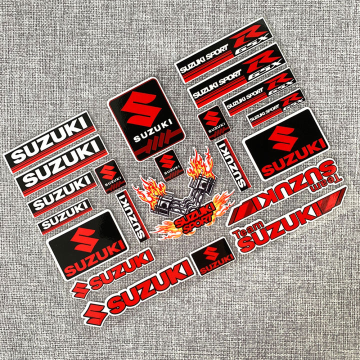 Suzuki Brand LOGO Logo 3M Fuel Tank Stickers Motorcycle Body Reflective ...