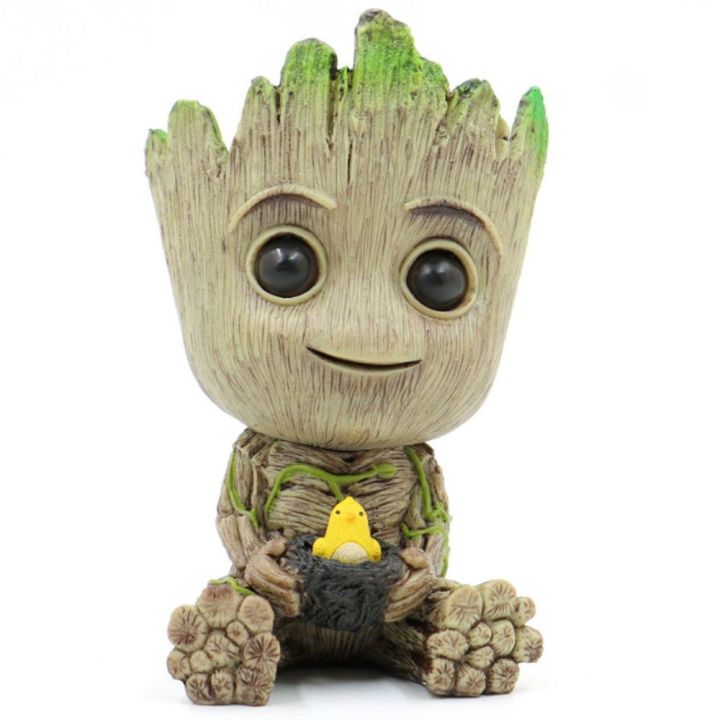 MZRTNZ กระถางต้นไม้ สำหรับของขวัญ ของเล่นเด็ก Mini Groot Marvel 6 ซม. ...