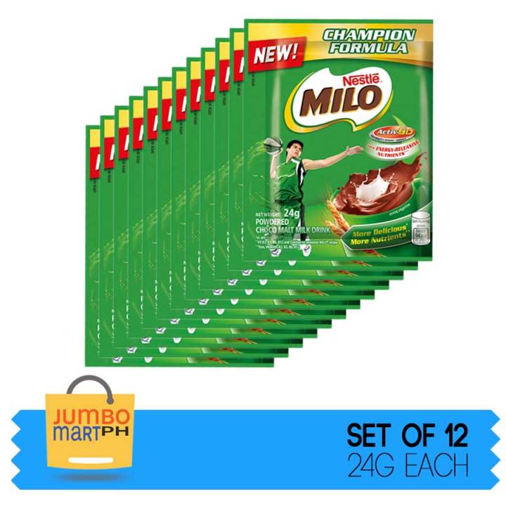 MILO POWDERED CHOCO MALT MILK DRINK 24G / PACK OF 12 | Lazada PH