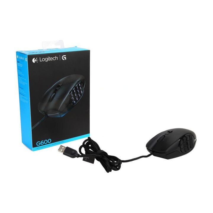 Logitech G600 MMO Gaming Mouse, RGB Backlit, 20 Programmable Buttons ...