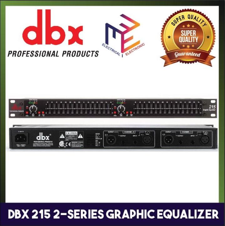 DBX by Winland 215 2-Series Graphic Equalizer Two 15-band, 2/3-octave Constant Q frequency bands ...