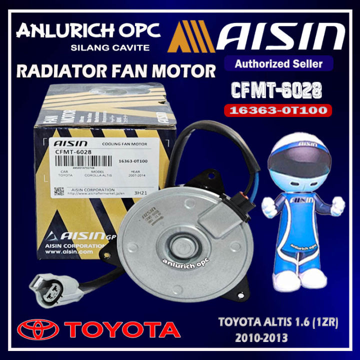AISIN RADIATOR FAN MOTOR TOYOTA ALTIS 1.6 (1ZR) 2010-2013 16363-0T100 ...
