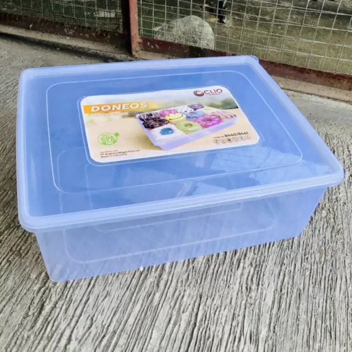 Kotak Donat Clio Doneos L Star Jumbo Tempat Roti Wadah Kue Sealware Segi Besar Lion / Box Kue ...