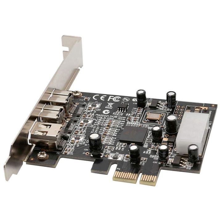 2X -PEX30016 3 Port IEEE 1394 Firewire 1394B & 1394A PCIe 1.1 X1 Card ...