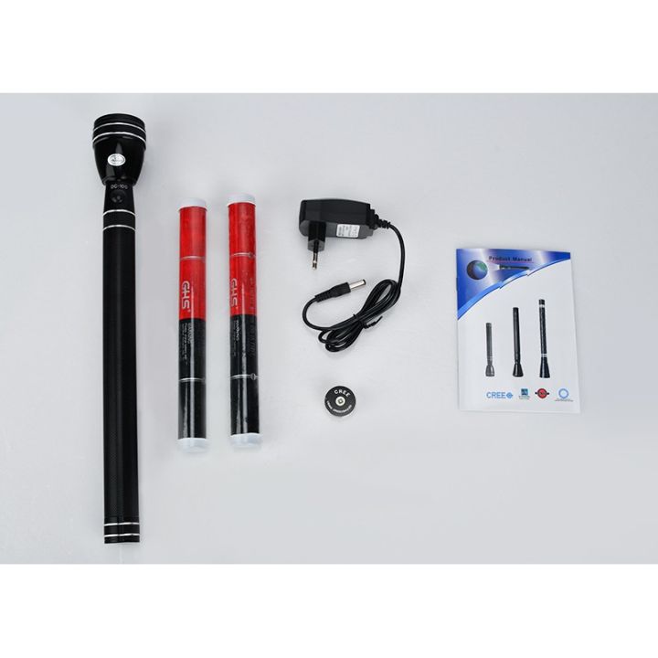 TORCH LIGHT LONG Range GHS DC-80 LED Rechargeable 3SC Aluminum Torch ...