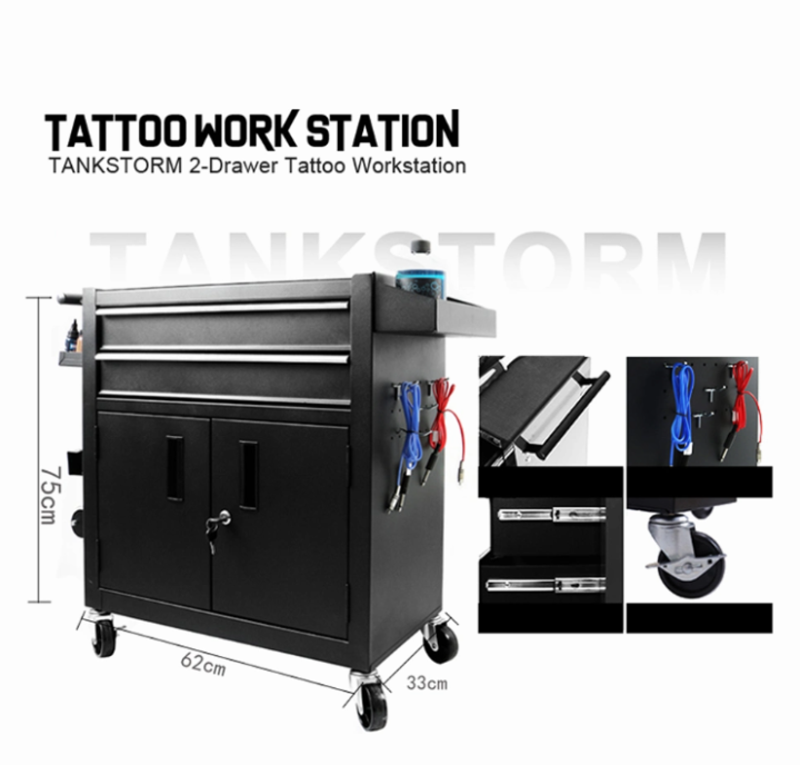 TANKSTORM Tool Chest Heavy Duty Cart Steel Rolling Tool Box with ...