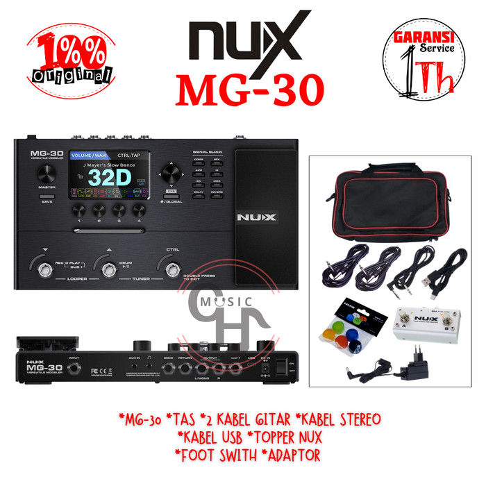 NUX MG30 MG-30 MG 30 MULTI-EFFECTS MODELER PEDAL | Lazada Indonesia