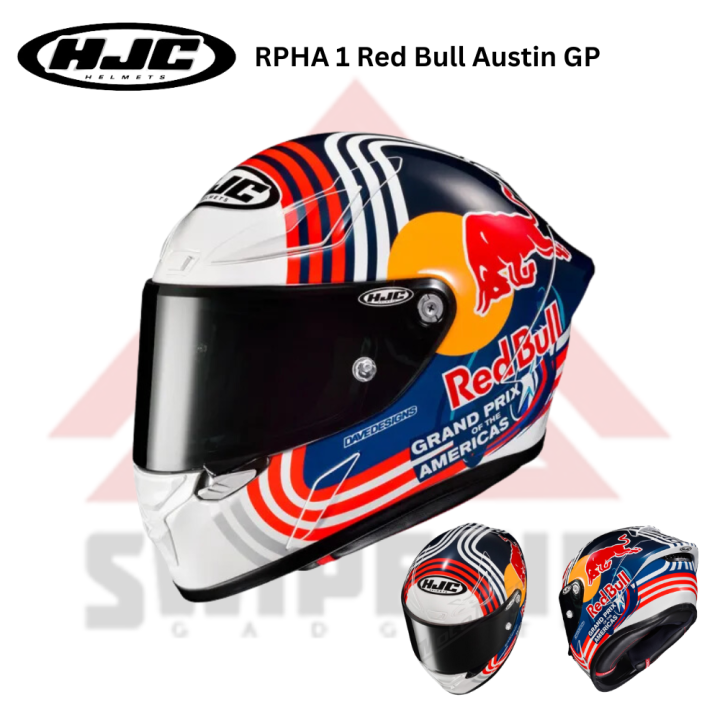 HJC RPHA 1 Red Bull Austin GP Helmet | Lazada PH