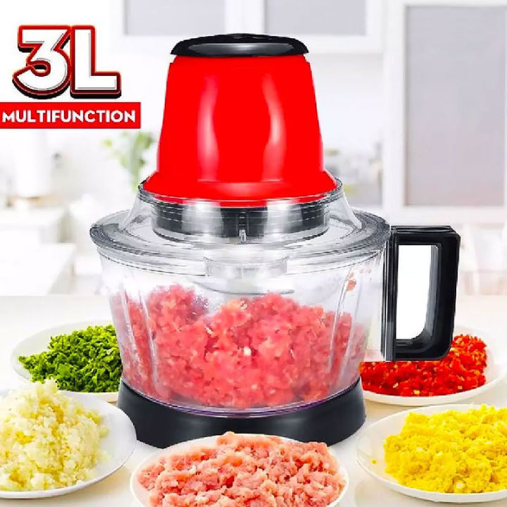 Extra Large 3L Electric Food Processor Cordless Food Chopper For Chili Onion Ginger Vegetable ...
