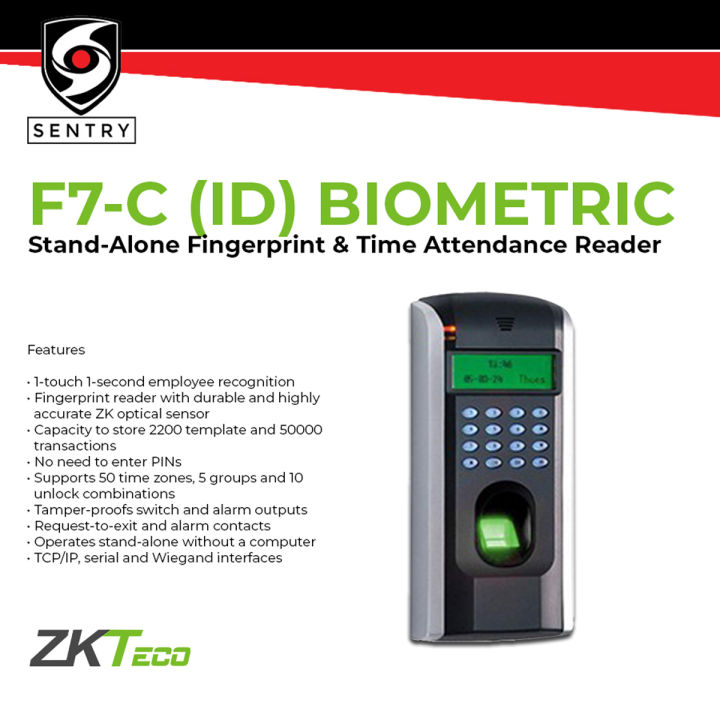 ZKTeco F7 Fingerprint Standalone Professional Access Control | Lazada PH