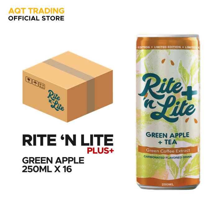 Rite ‘n Lite Plus+ Green Apple + Tea Soda Value Pack 250ml (16pcs ...