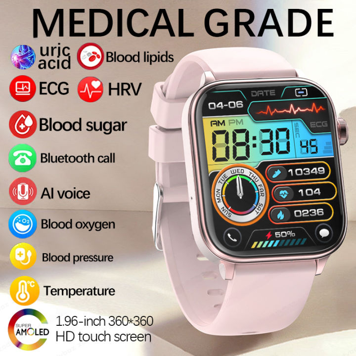 Men's AI medical diagnosis smartwatch, health smartwatch, ECG+PPG ...