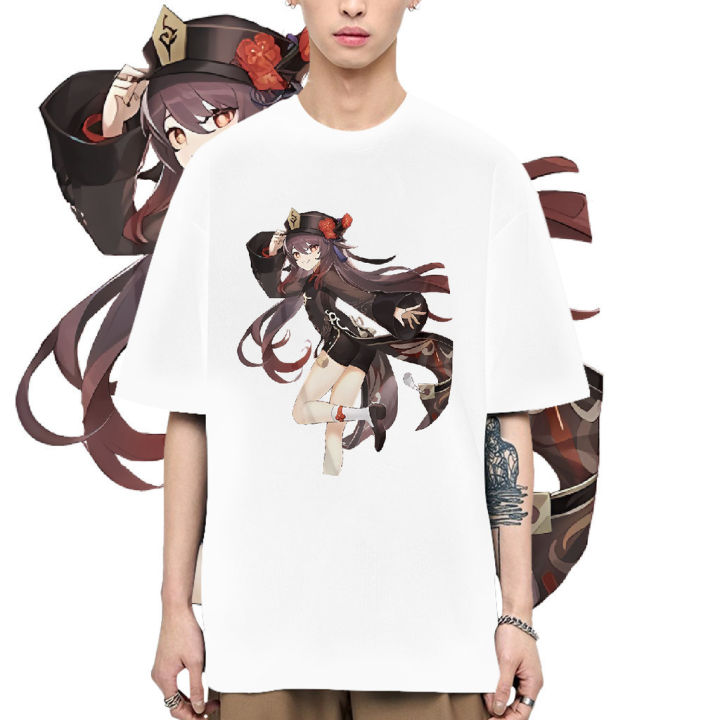 👕🎁🎀[Flash sale]เสื้อยืด คู่รัก Genshin Impact / Hu Tao Cotton Binary ...