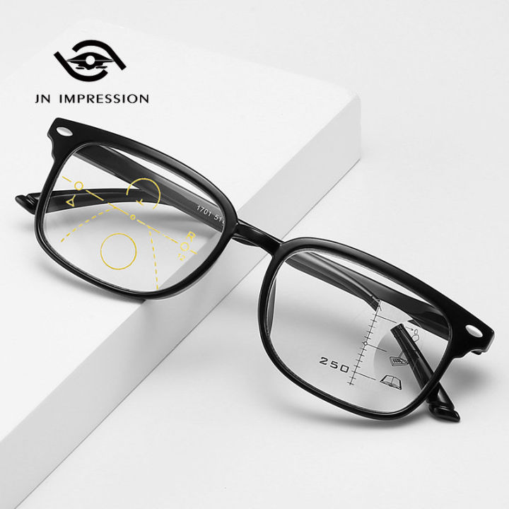 JN IMPRESSION New retro comfortable anti-blue light progressive multi ...