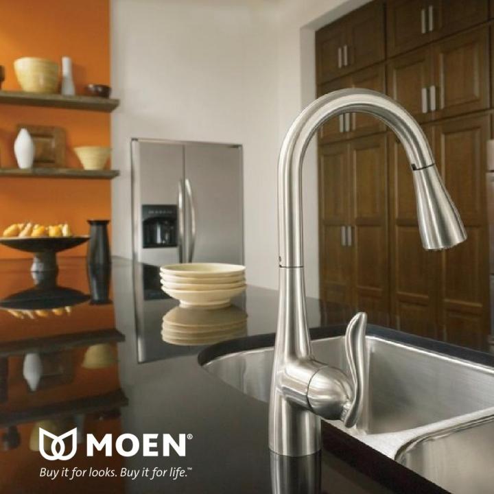Moen Arbor Pulldown Kitchen Faucet Chrome one-handle high arc 7594C ...