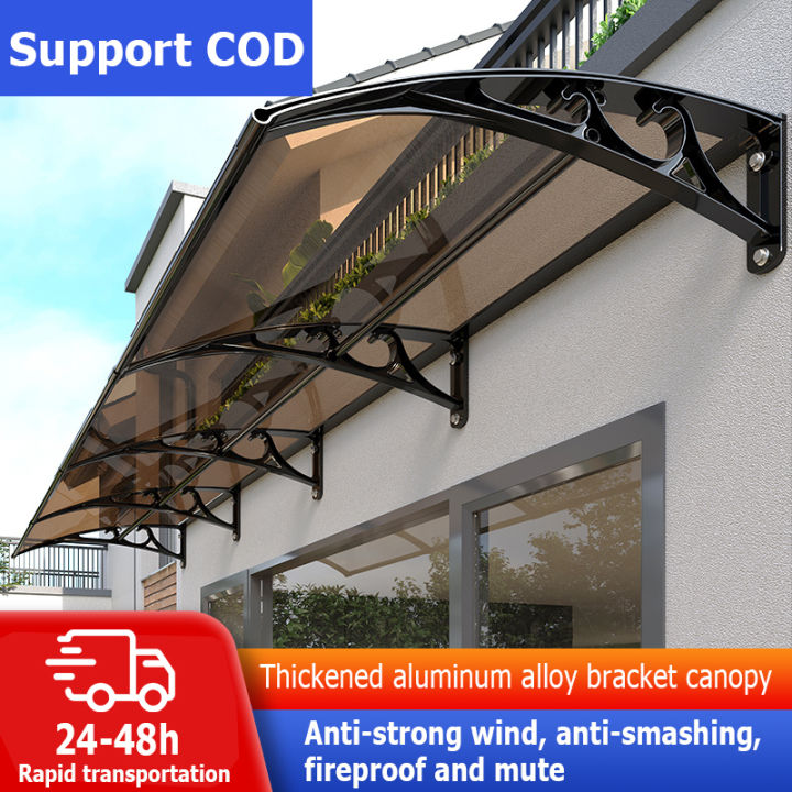 Awning Multipurpose Canopy Outdoor Awning Balcony Canopy with Door and ...