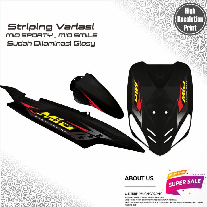 Stiker variasi motor yamaha mio sporty striping variasi mio keren ...