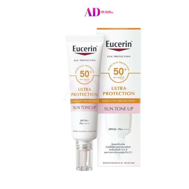Eucerin Ultra Protection SUN TONE UP SPF50+ PA++++ กันแดดผิวใสอมชมพู ...