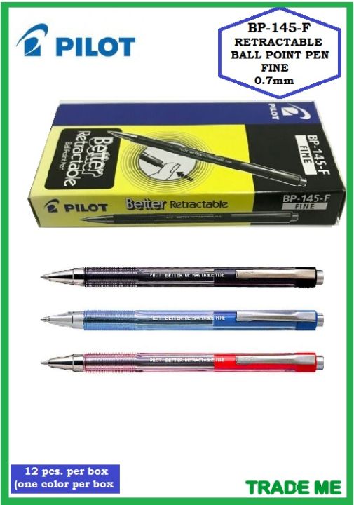 PILOT BALLPEN RETRACTABLE BP-145-F BLUE, (12 pcs. per box) one color ...