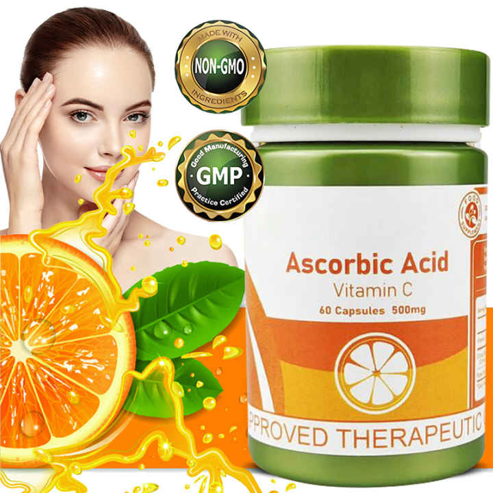 60pcs Vitamin C Capsule Ascorbic Acid/Vit-C Capsule Supplement Immune ...