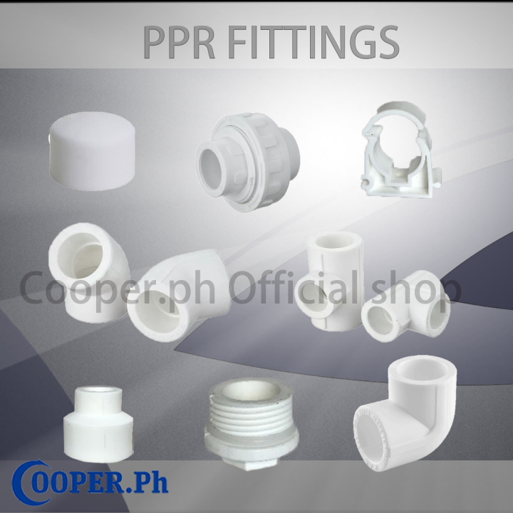 PPR Fittings Plain Elbow 90°, Elbow 45°, Tee , Coupling , Cap , Plug , Clamp , 1/2 , 3/4 , 1 ...