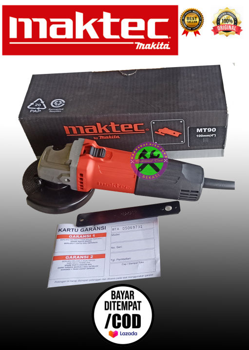 (Promo) ORIGINAL Maktec 4" MT 90 Angle Grinder - Mesin Grinda / Gurinda ...