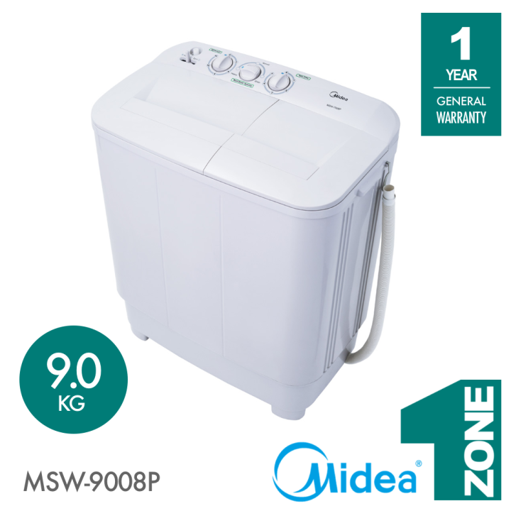 Midea 9kg Twin Tub Washer Semi Auto Washing Machine - Model: MSW-9008P ...