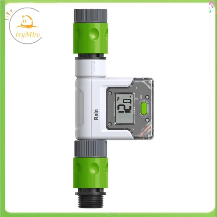US Smart Wifi 3/4" Water Flow Meter with Digital LCD Garden Faucet Hose ...