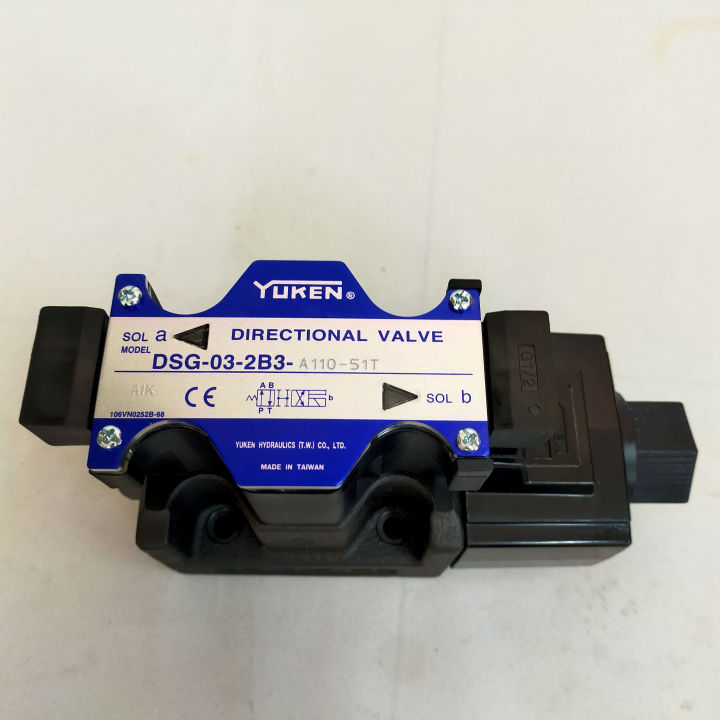DSG-03-2ฺB3-A220-51T SOLENOID VALVE YUKEN HYDRAULIC ;DIRECTIONAL CONTROL ,SIZE03 ,COIL 220V.AC ...
