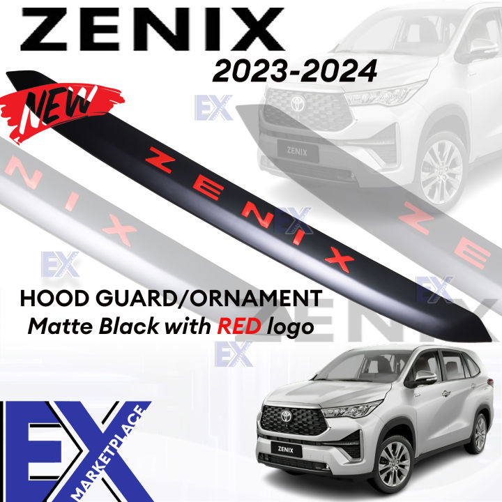 Toyota Zenix 2023 - 2024 OEM Hood End / Hood Lip / Hood Guard Black red ...