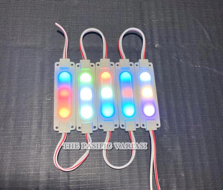 LAMPU LED COB 6 MATA NYALA RGB (RAINBOW) 12volt modul kolong mobil dan ...