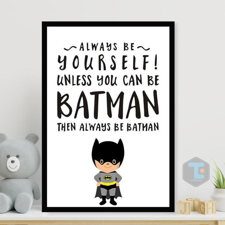 Hiasan Dinding Gambar Kartun Superhero Batman Hulk Spiderman Poster ...