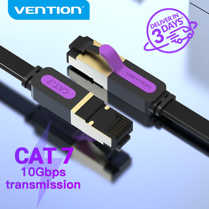 Vention Cat7 Ethernet Cable Flat 10Gbps Cable STP RJ45 Network Cable ...