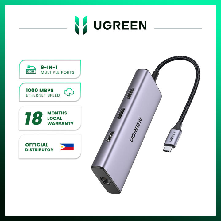Ugreen 9 In 1 Hub 4k 60hz 60w Pd Usb Type C To 2xusb 3 0 Ph Lazada Ph