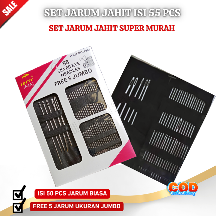 [PAKET JARUM JAHIT MURAH ] Jarum Kerajinan 55 Pcs / Set Stainless Steel ...