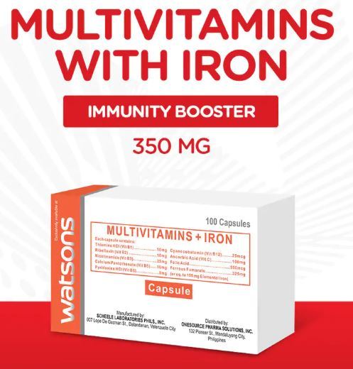 Watsons Multivitamins with Iron 350MG 30 Capsules | Lazada PH