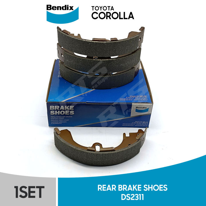 Bendix Rear Brake Shoe Toyota Corolla AE80 , 90 , 100 1985 - 2001 DS2311 | Lazada PH