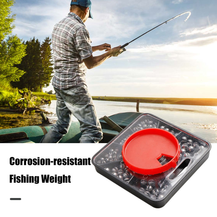 Fishing Sinker Set Boxed Fishing Weight 100pcs Heavy Duty Metal Fishing ...