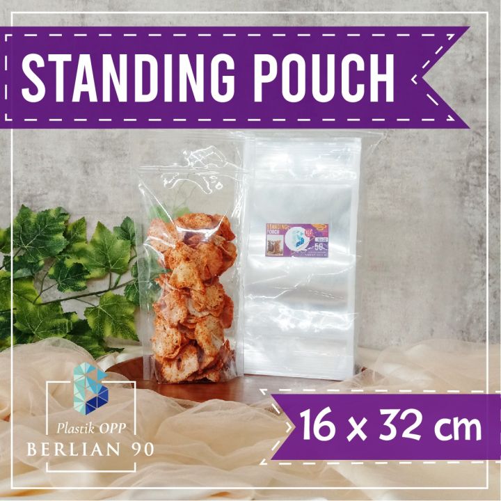 Standing Pouch 16x32 Cm Plastik Ziplock Double Seal Kemasan Berdiri ...