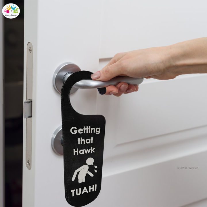 Fancydream Hawk Tuah ที่แขวนประตูการพิมพ์ที่ด้านหลังให้กับ Hawk Tuah ...