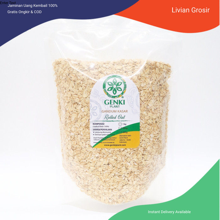 lv Natural Rolled Oat / Regular Oat / Oatmeal / Gandum Kasar - 1 kg ...