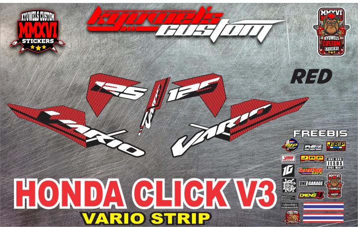 HONDA CLICK V3 VARIO STRIP DECALS | Lazada PH