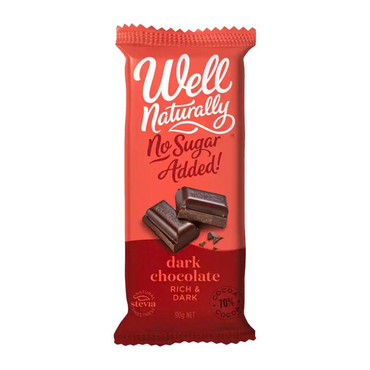 Well Naturally No Sugar Added Rich And Dark 90g Gluten Free 100% Real ...