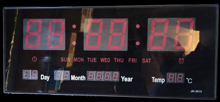 Digital Wall Clock 220V with Month Day Year Day and Temperature | Lazada PH