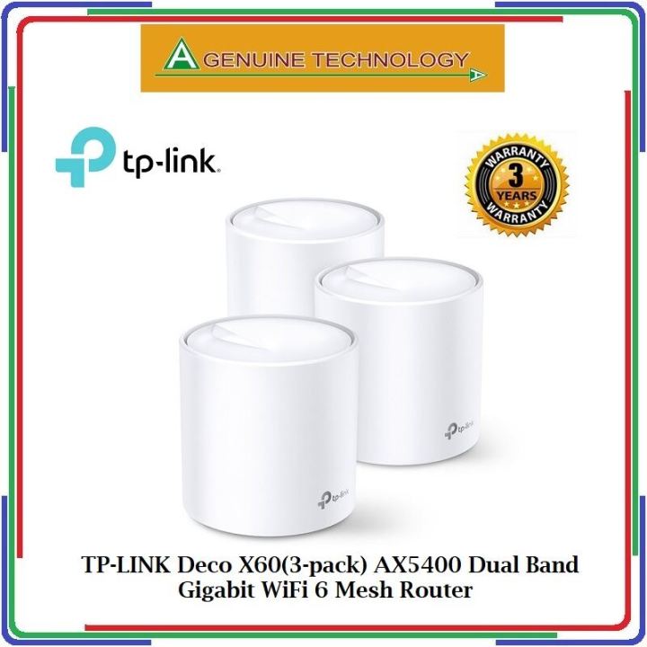 TP-Link Deco X60(3-pack) ax5400 dual band gigabit OFDMA mu-MIMO WiFi 6 mesh router | Lazada PH