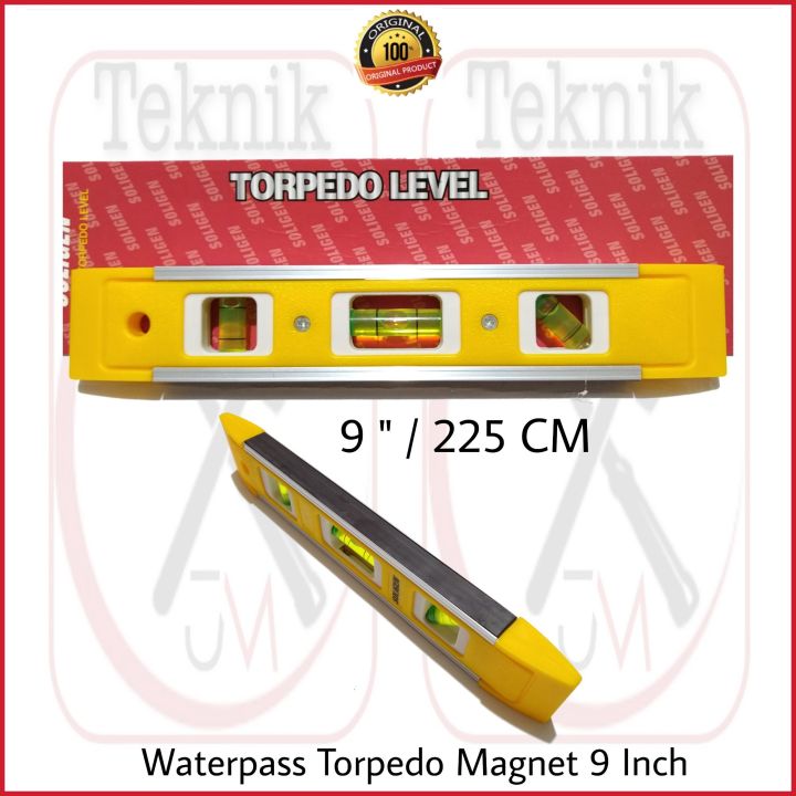 PROMO WATERPASS MAGNET SOLIGEN 9 INCH 23 CM - TORPEDO LEVEL MAGNET ALAT ...